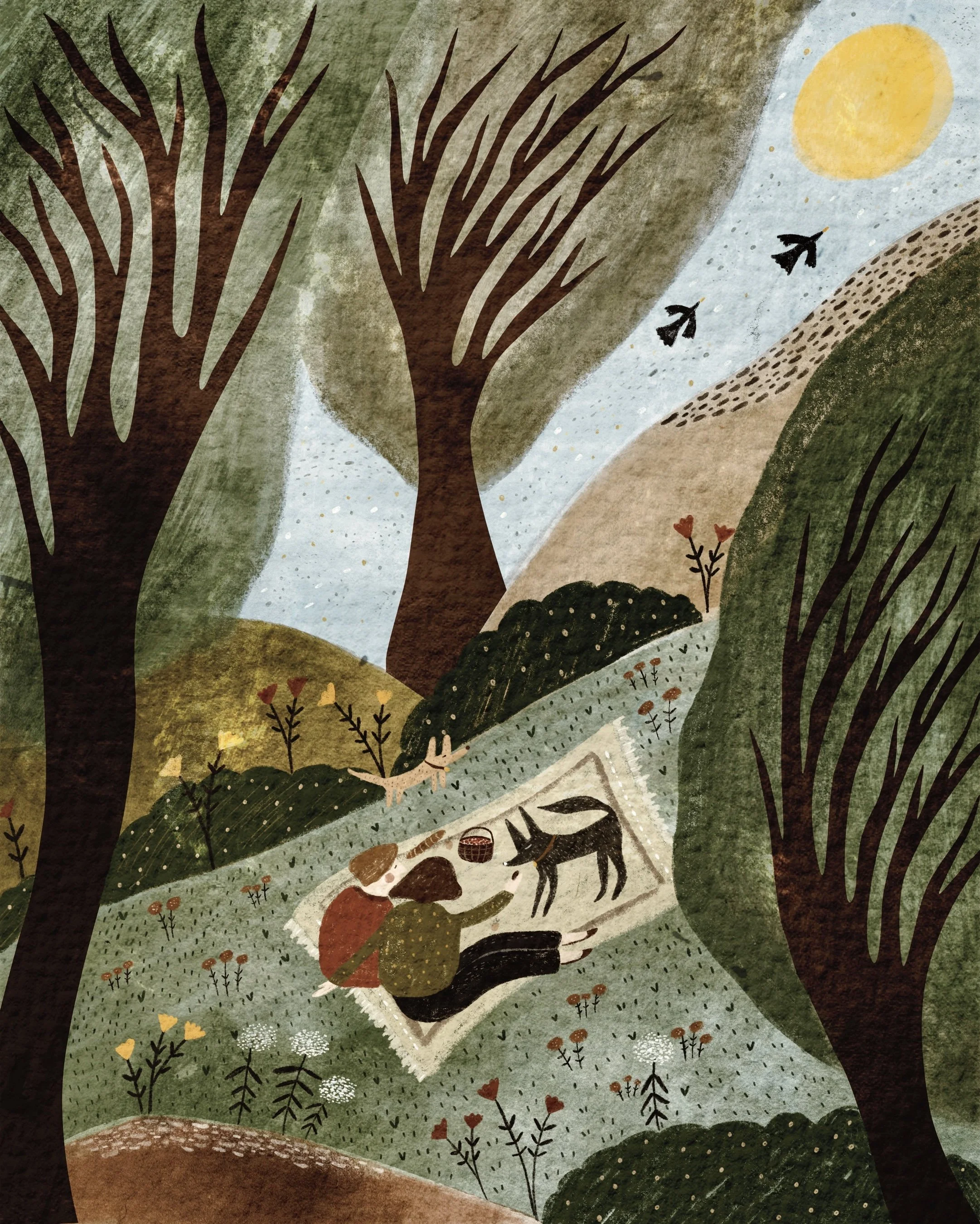 Maiden Moose Illustration