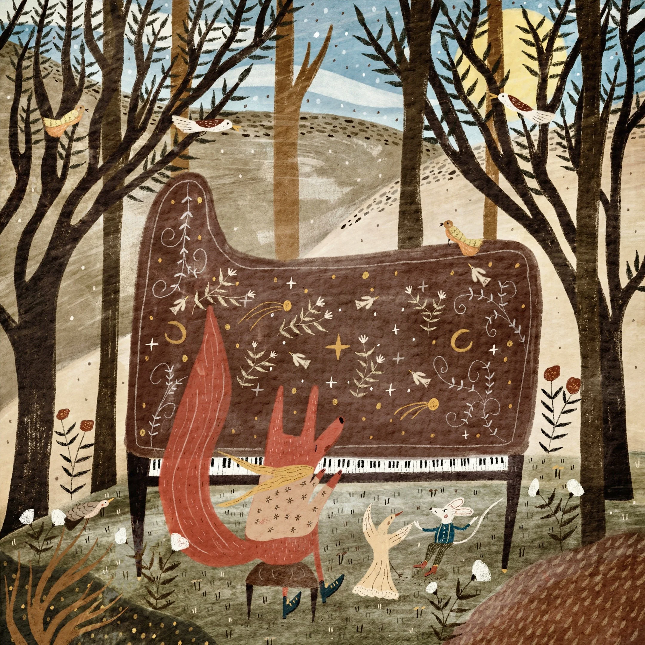 Maiden Moose Illustration