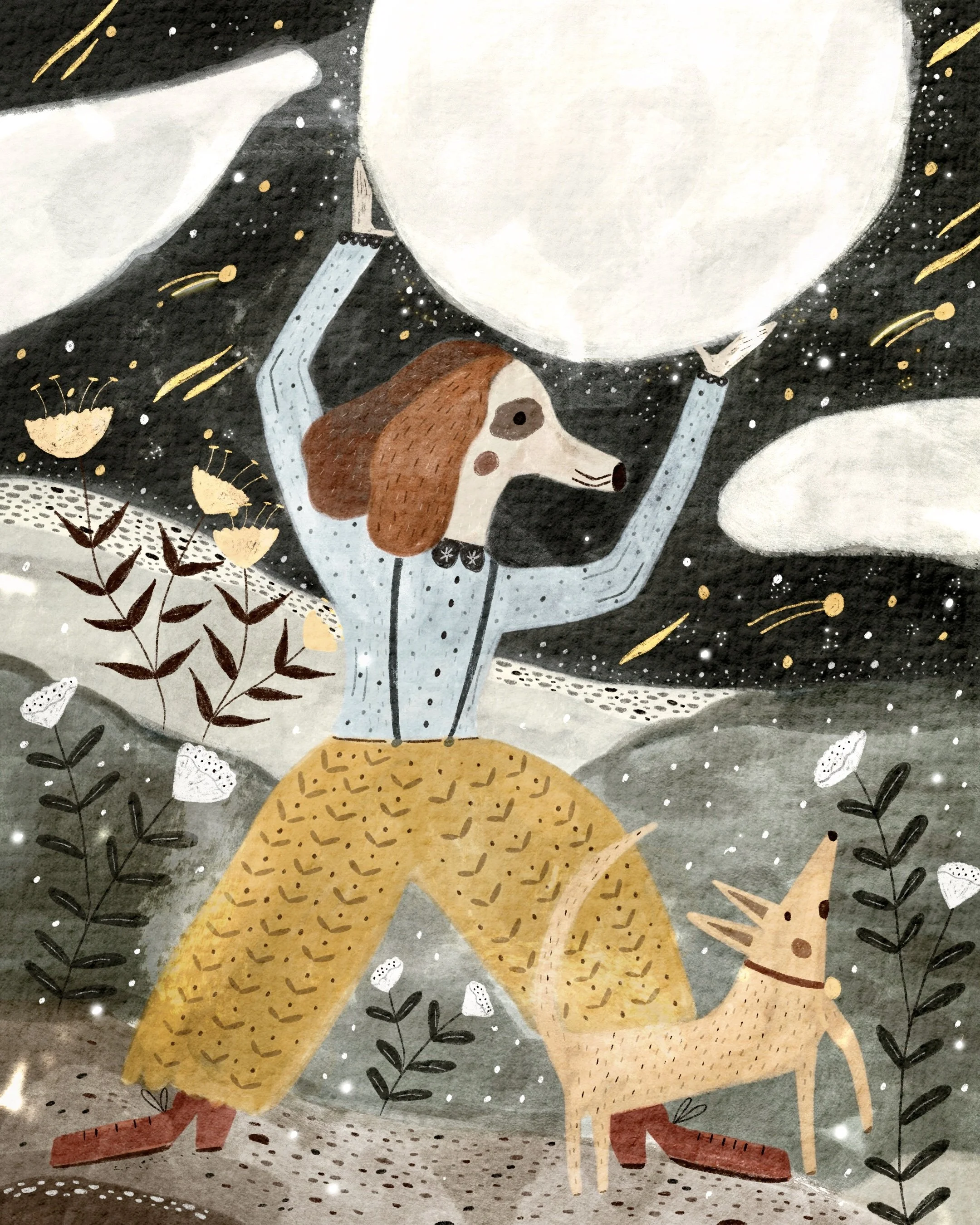 Maiden Moose Illustration