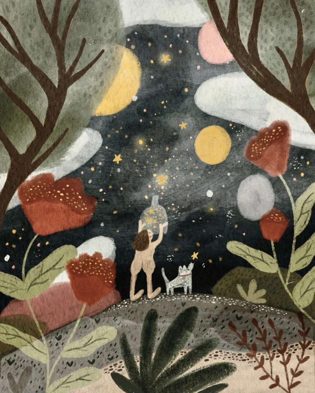 Maiden Moose Illustration