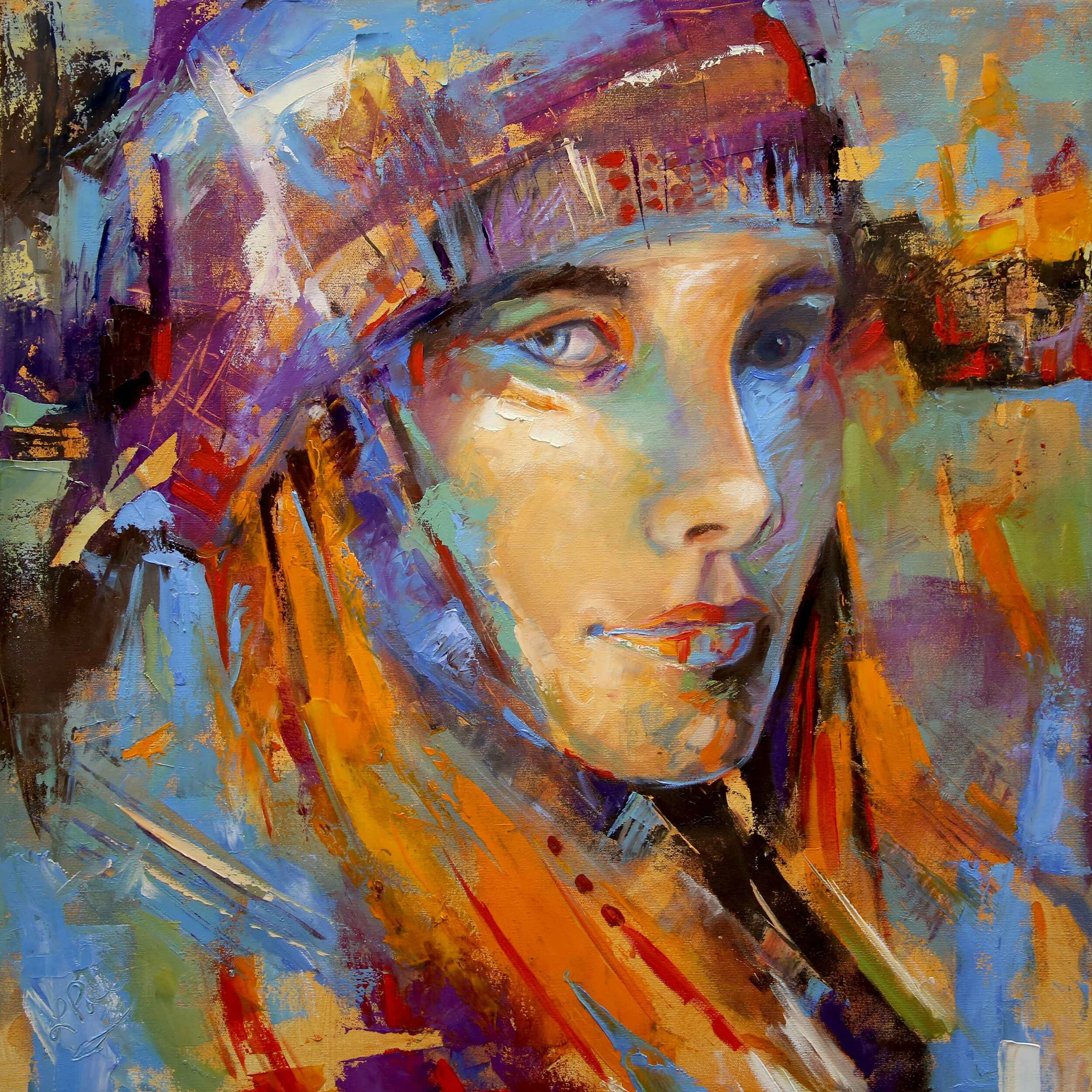 The Good People 60 X 90 Triptych Artist ELLE PACE the-good-people-60-x-90-triptych-artist-elle-pace