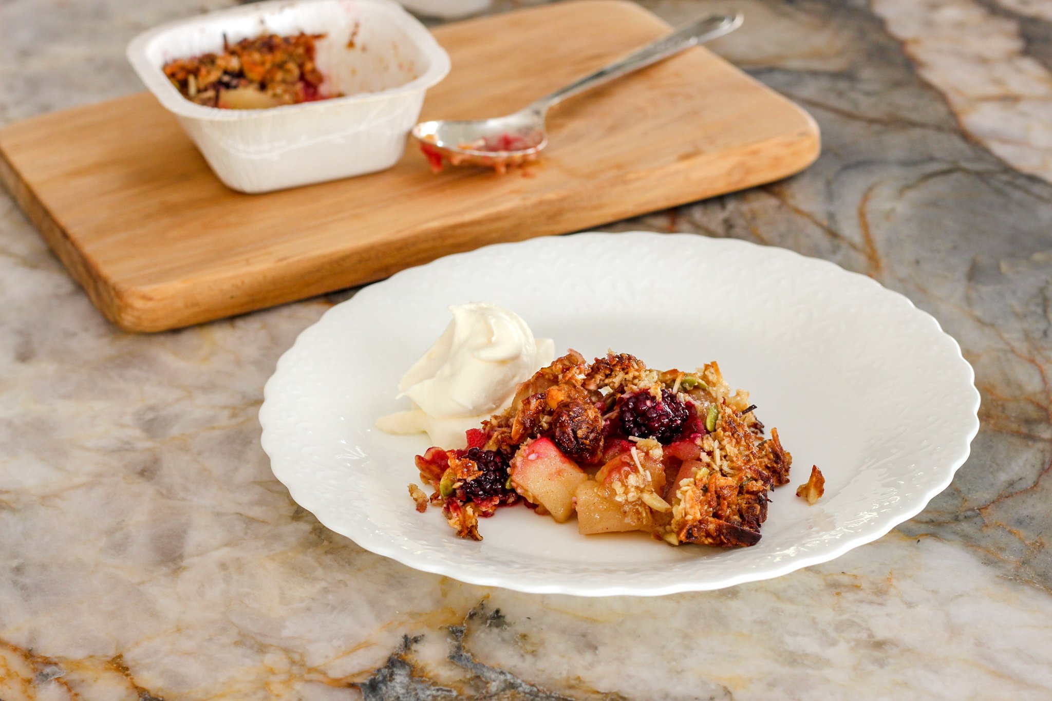 Seasonal Crumble - Apple Custard and Plum — RedKitchen