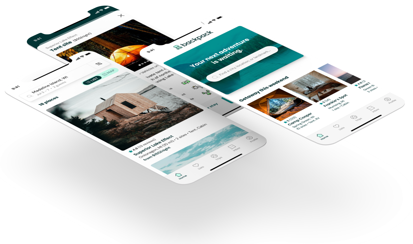Backpack App UI/UX — Sarah Page