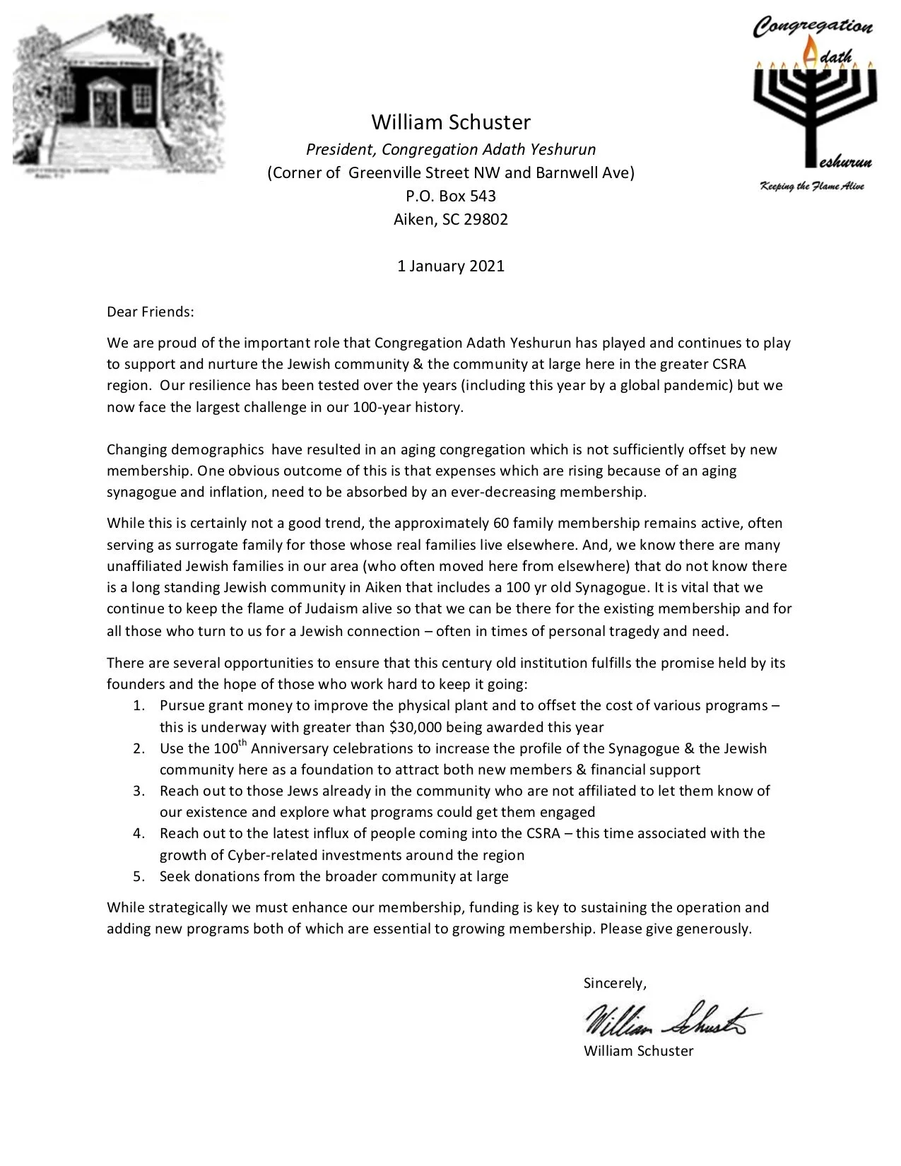 Letter from our President — A Source of Light