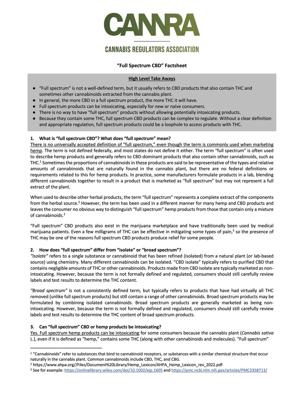 General 2 — Cannabis Regulators Association