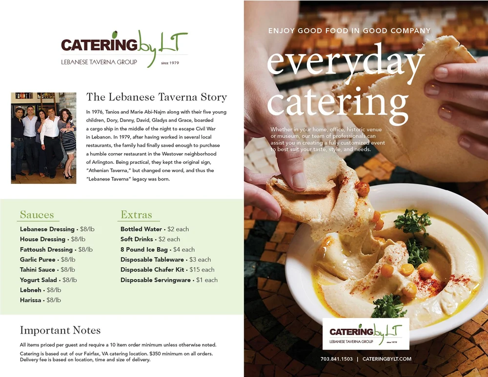 Catering Menu "Download" — Lebanese Taverna