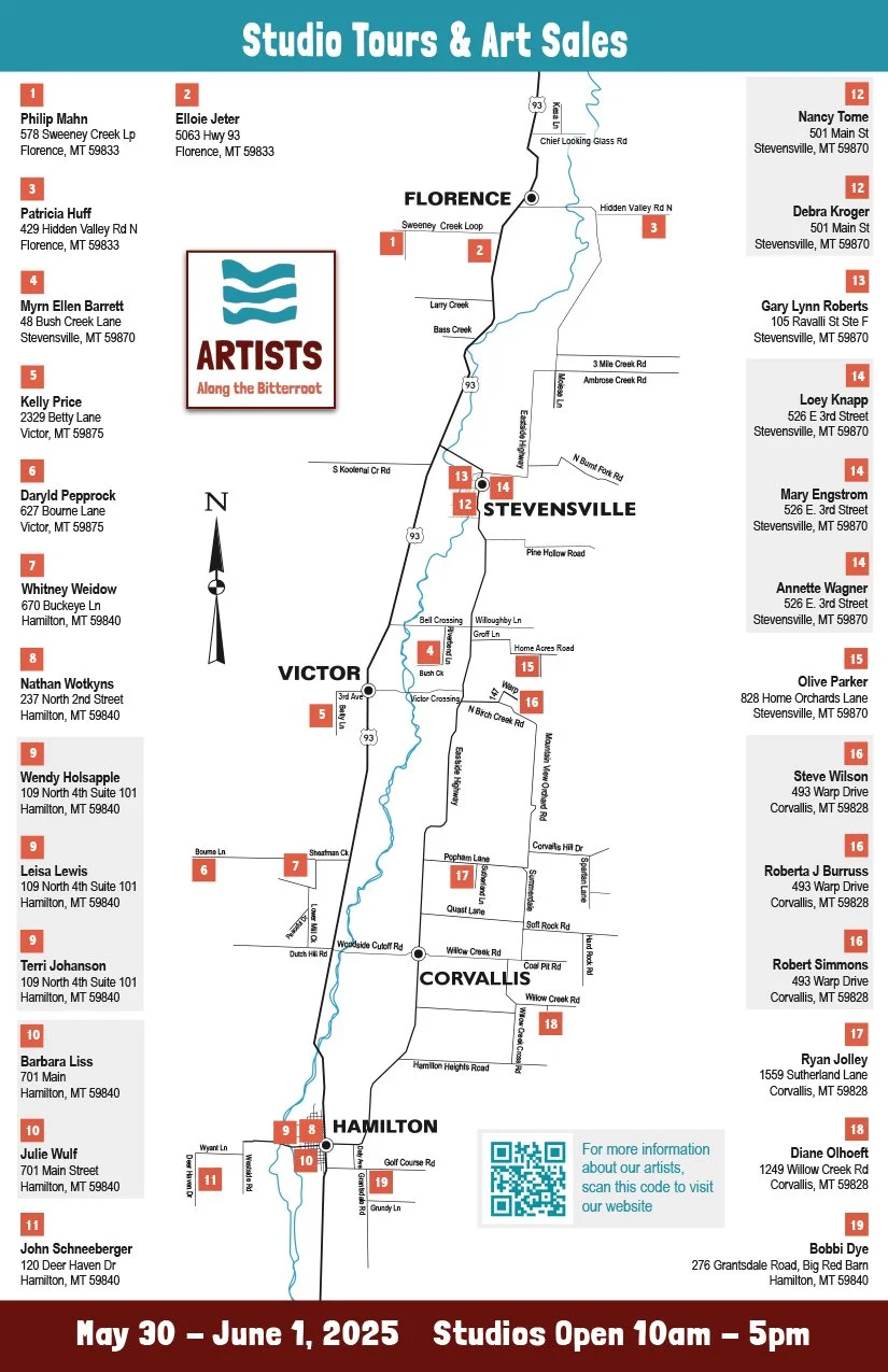 Studio Tour and Art Sales Map — Artists Along the Bitterroot
