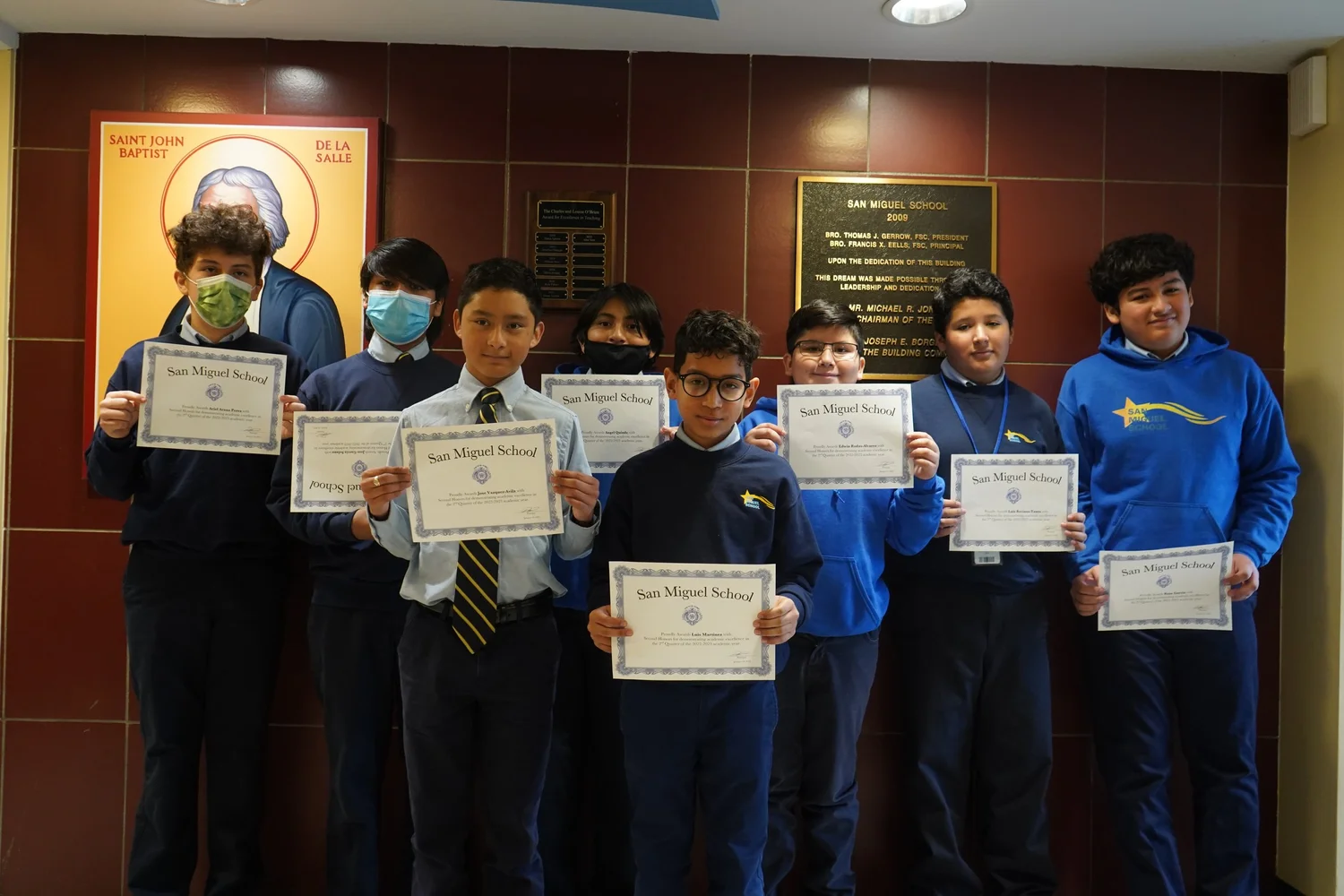 San Miguel Announces Second Quarter Honor Roll — San Miguel School