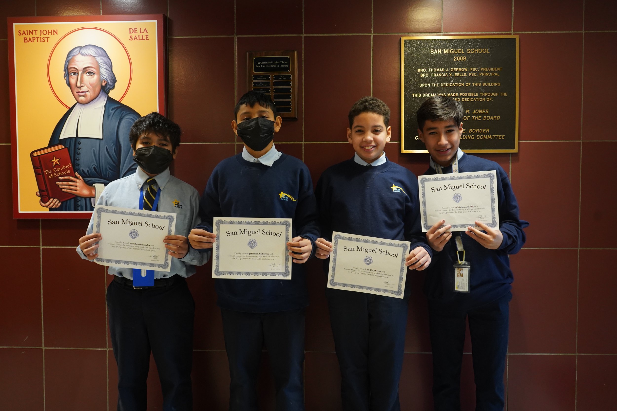 San Miguel Announces Second Quarter Honor Roll — San Miguel School