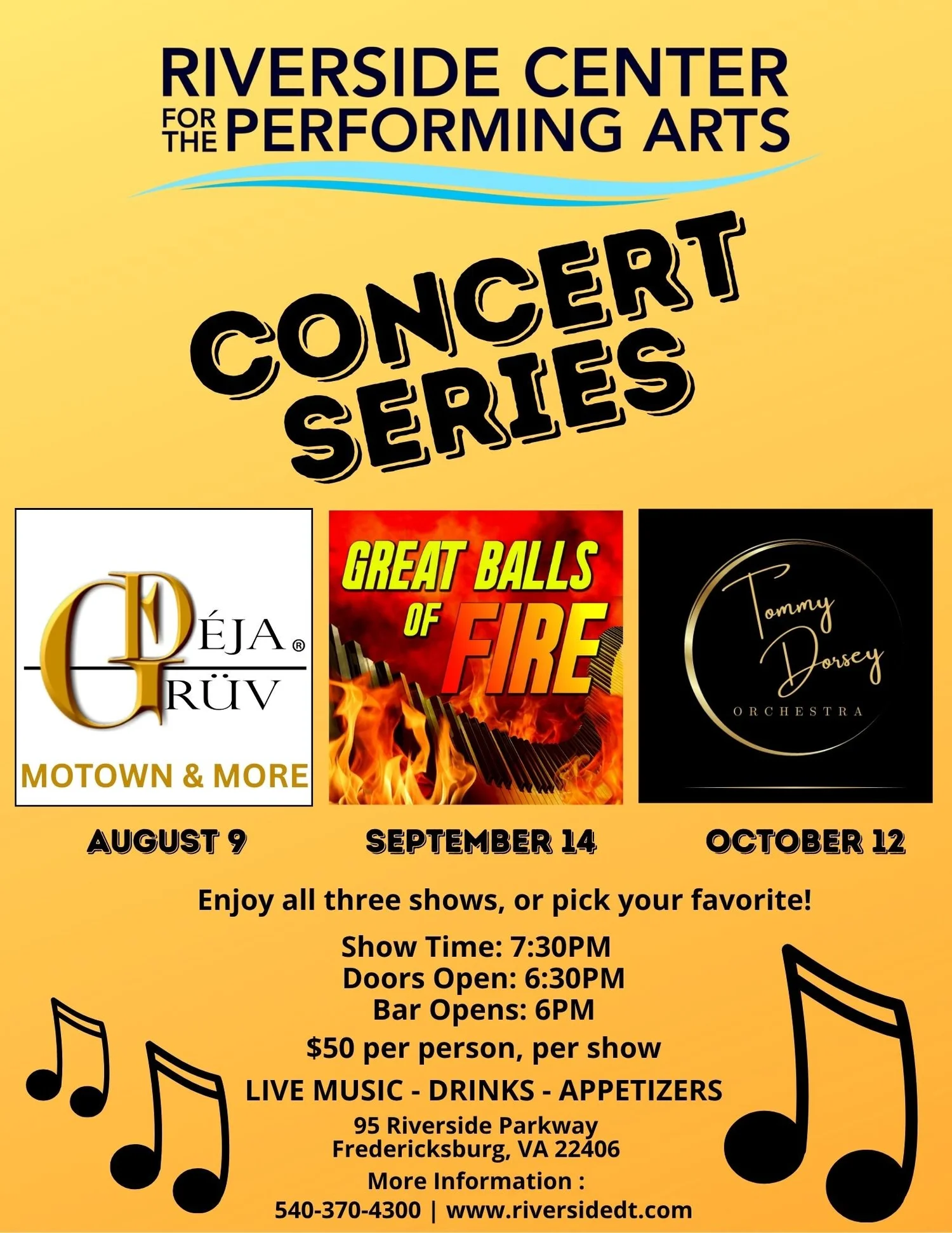 Summer 2025 Concerts — Riverside Center for the Performing Arts