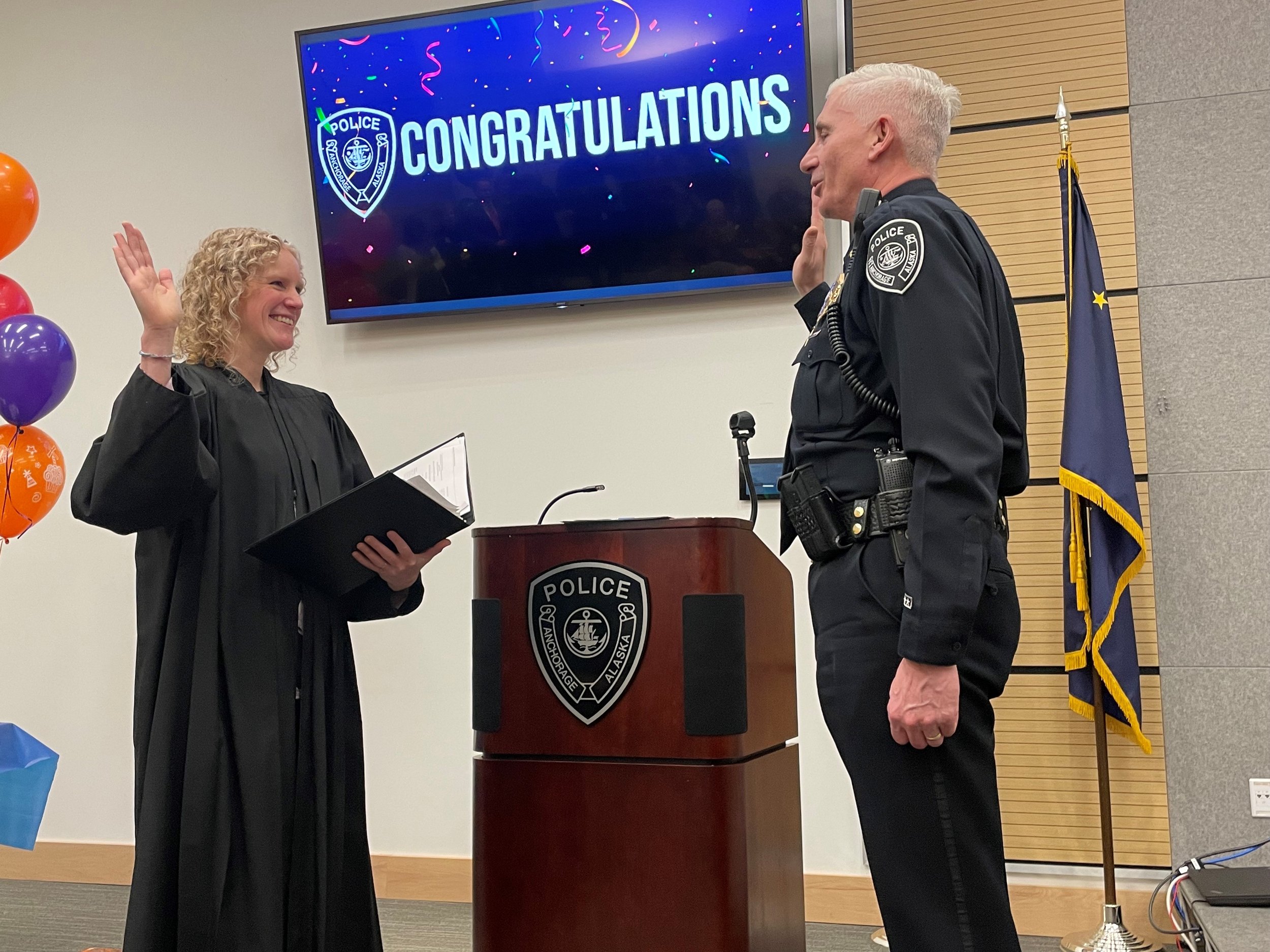Chief Michael Kerle Sworn in as Anchorage's Police Chief — Anchorage ...