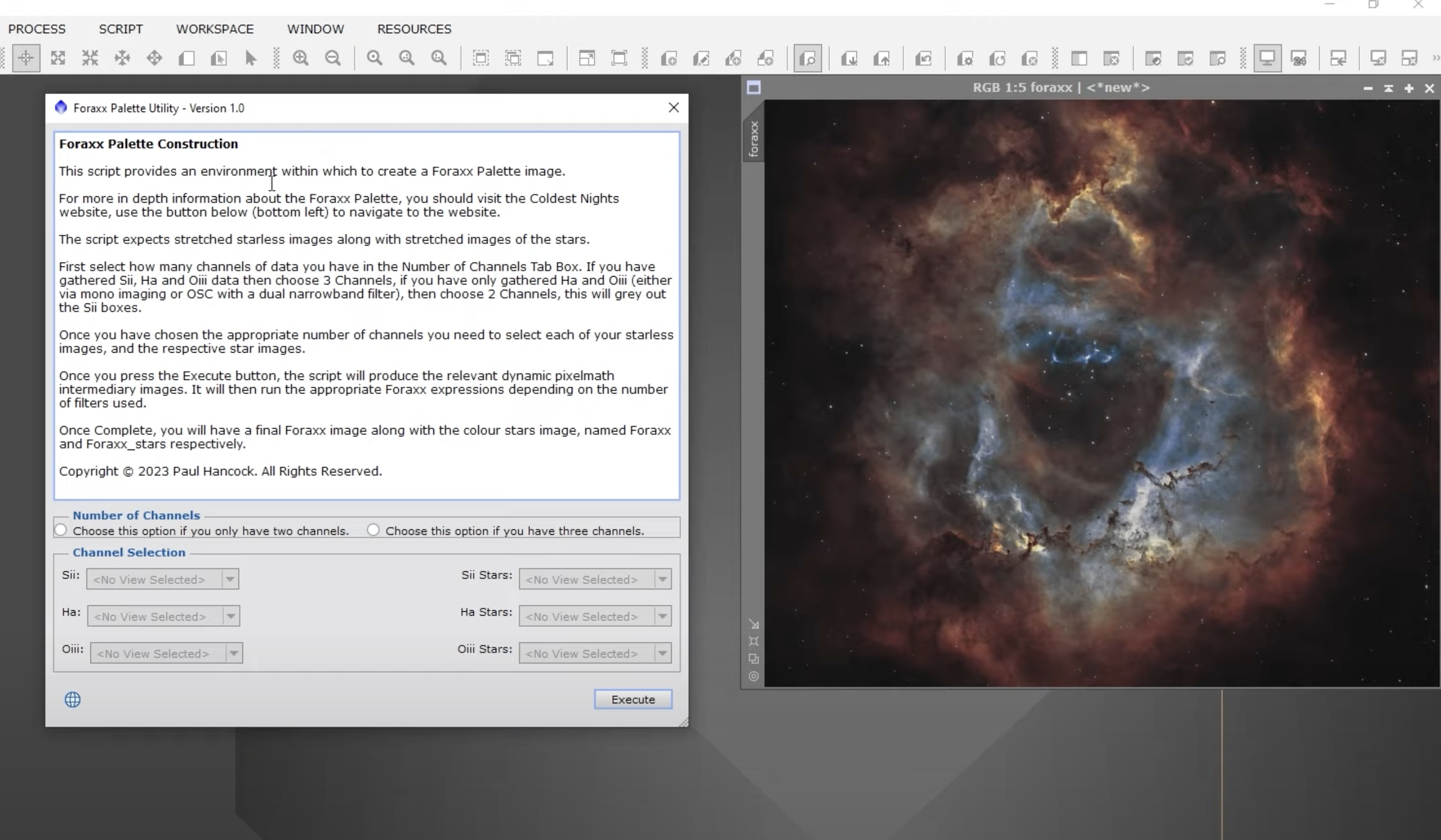 New Foraxx script for PixInsight — AstroWorldCreations