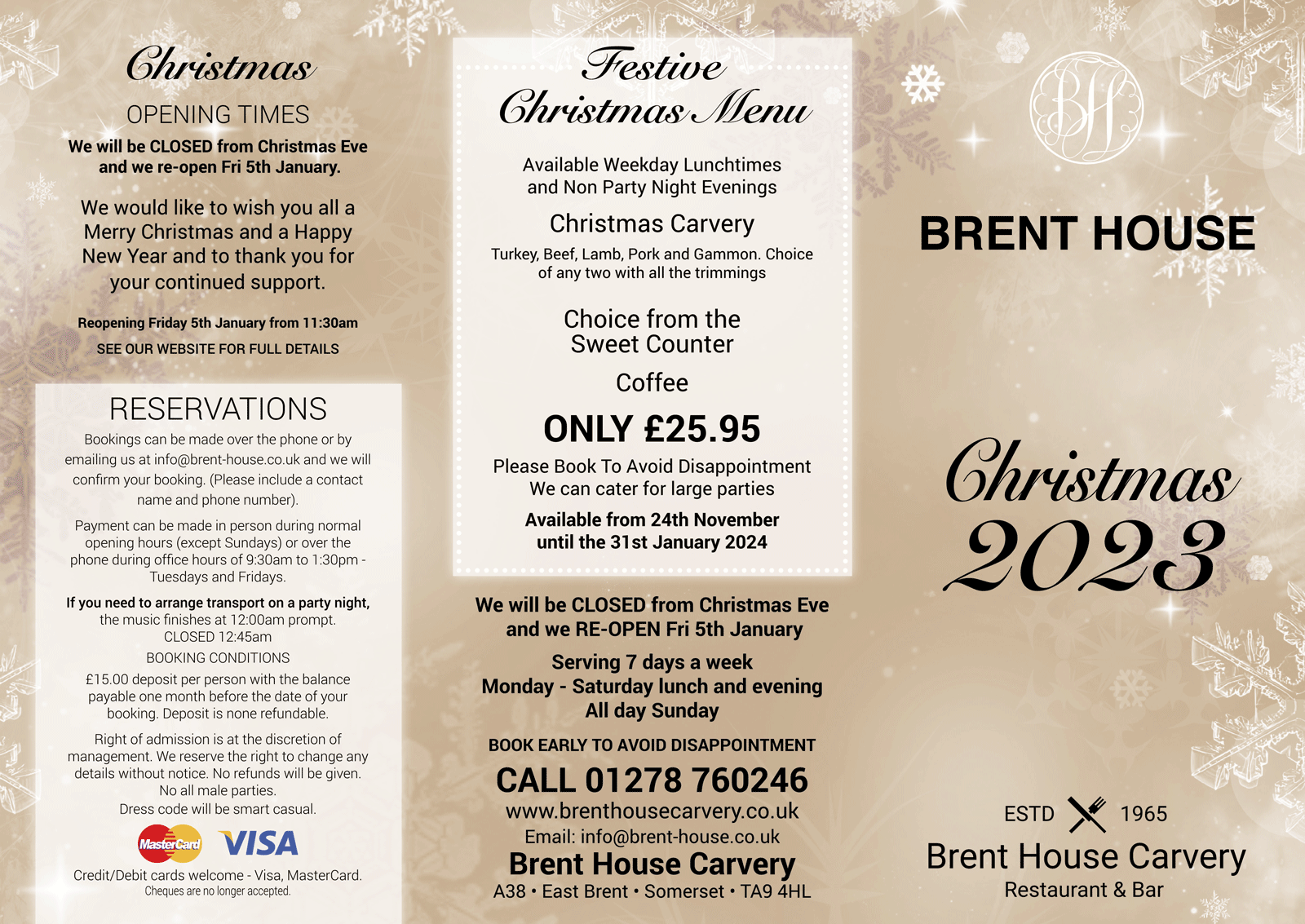 Christmas Parties — Brent House Carvery