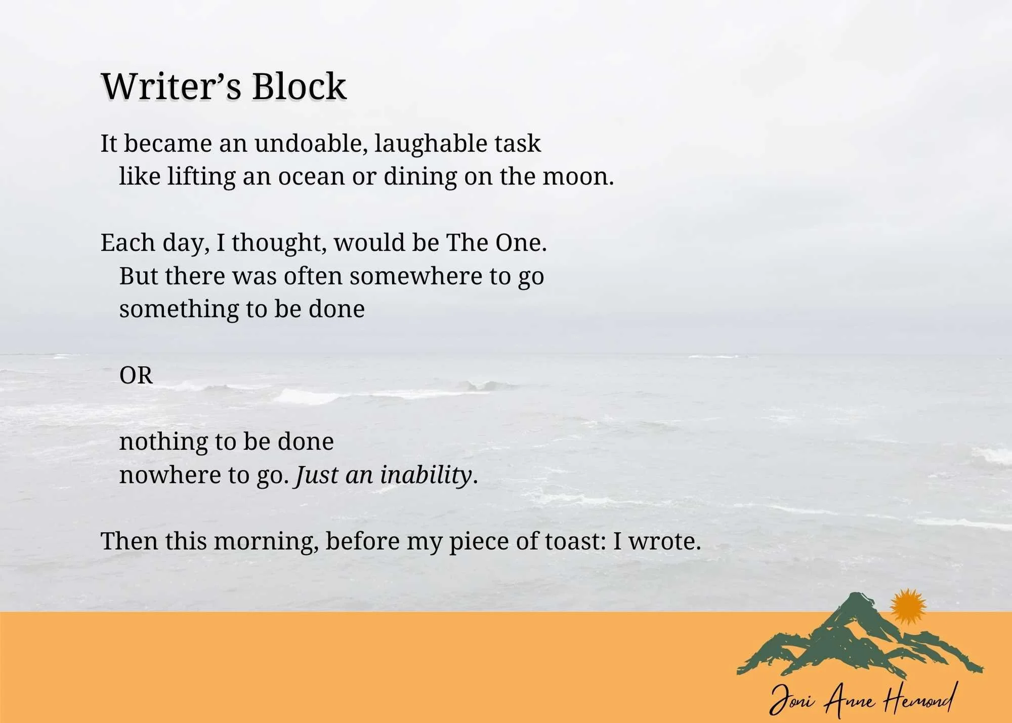 55-Word Stories — Author Joni Anne Hemond