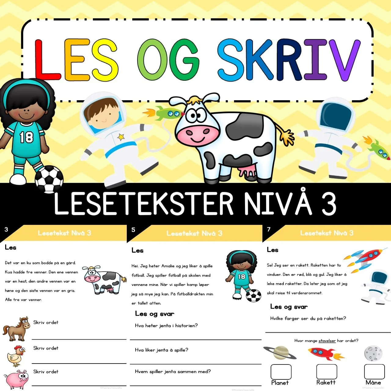 Les og skriv Nivå 1 - 4 - Leseforståelse — LaererVeronica