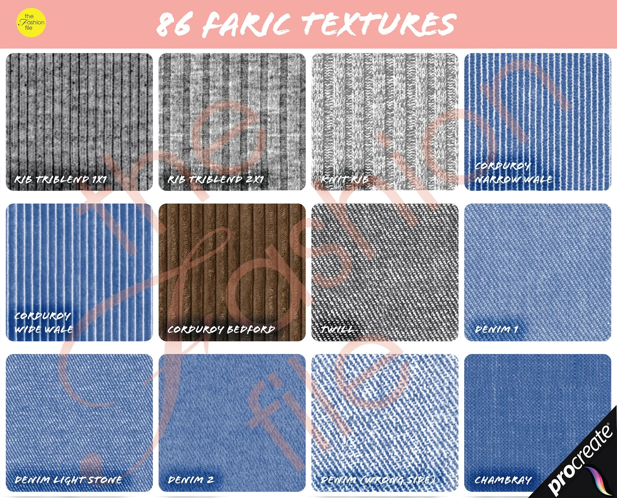 Procreate Fabric Texture Brushes — The Fashion File