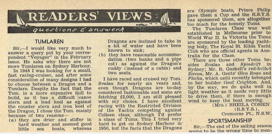 Sheila Patrick Sailor & Journalist — Southern Woodenboat Sailing