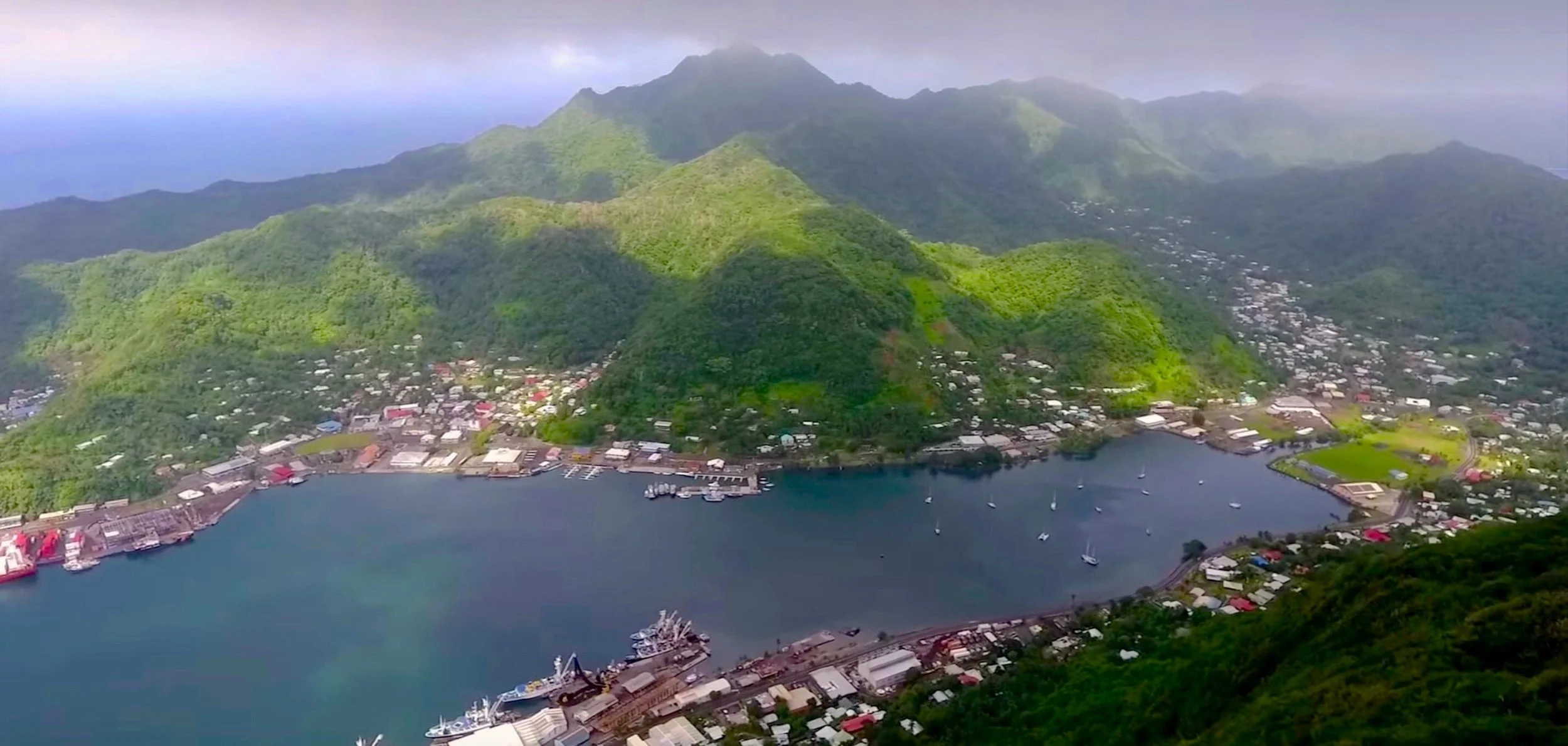 Maiwar arrives in Pago Pago — Southern Woodenboat Sailing