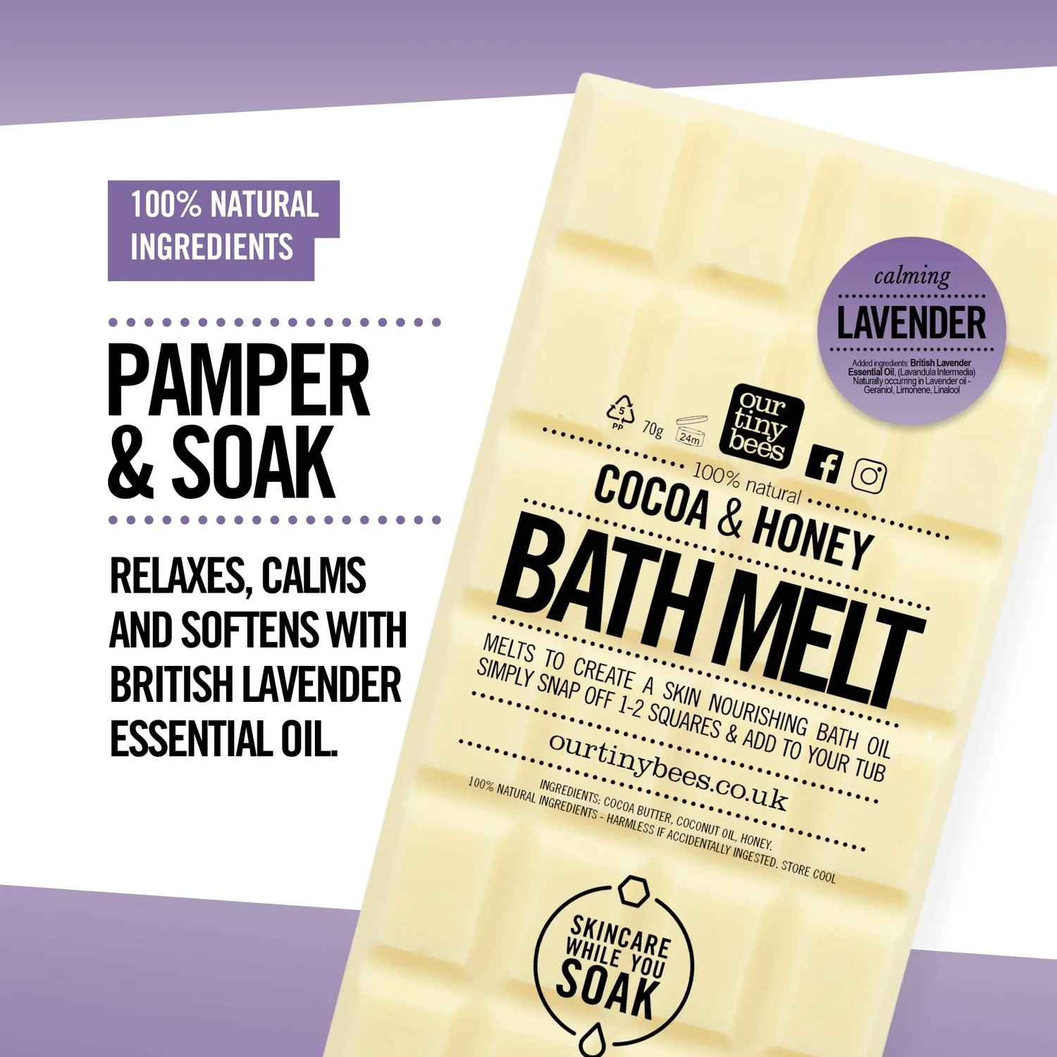 Lavender Hand Balm / Natural Hand Balm — Our Tiny Bees 100% Natural ...