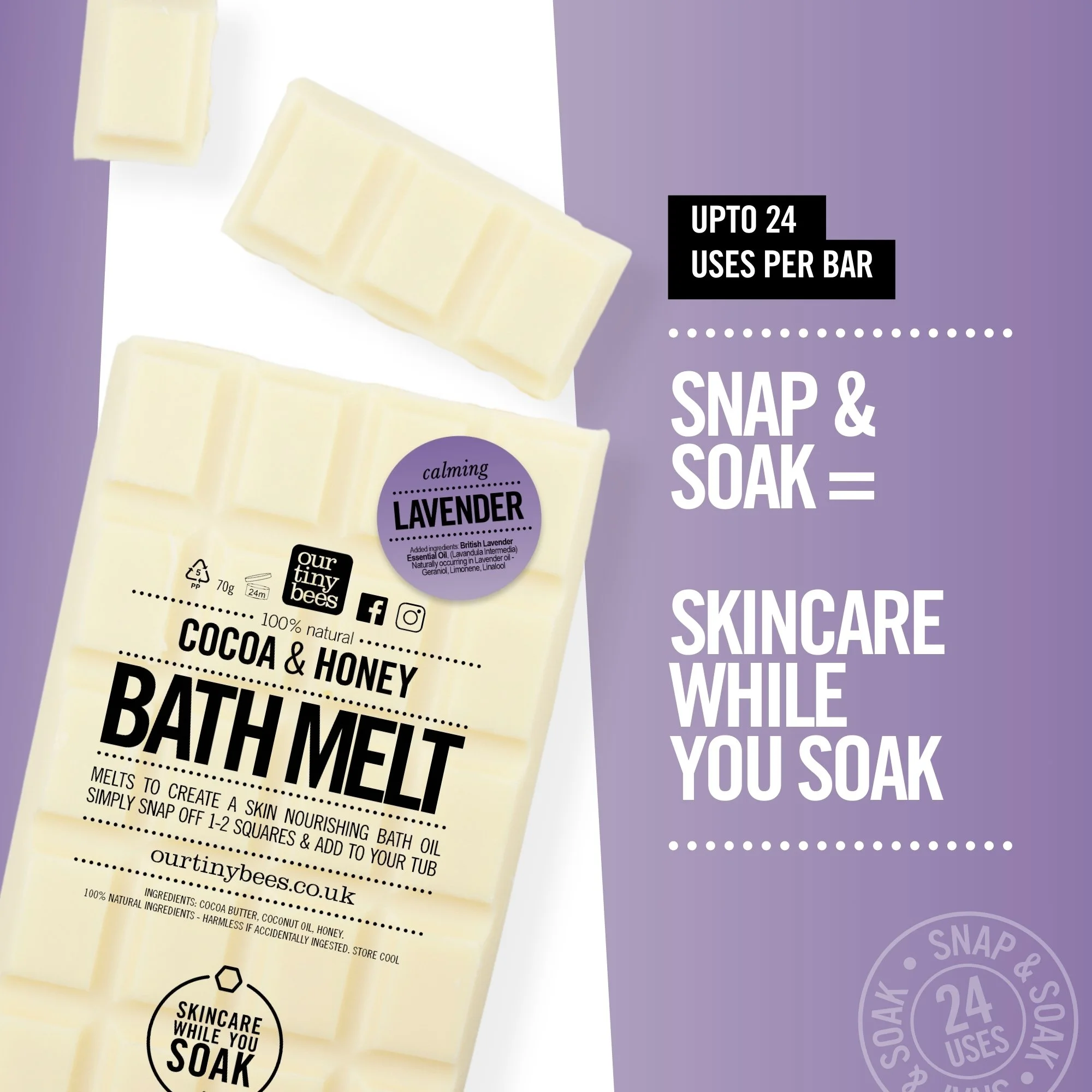 Lavender Hand Balm / Natural Hand Balm — Our Tiny Bees 100% Natural ...