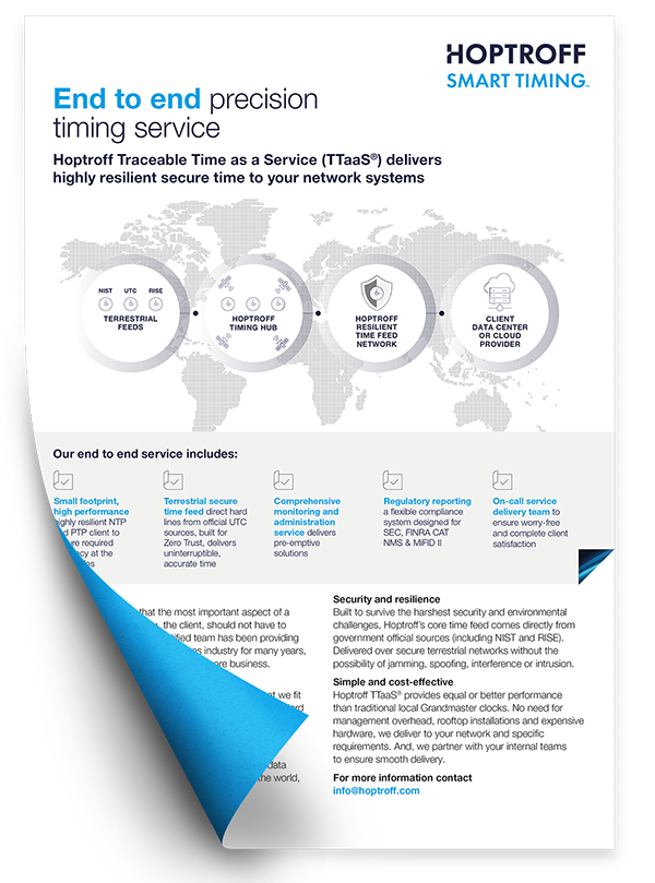 Hoptroff | Traceable Time as a Service | Precision Time Protocol | IEEE ...
