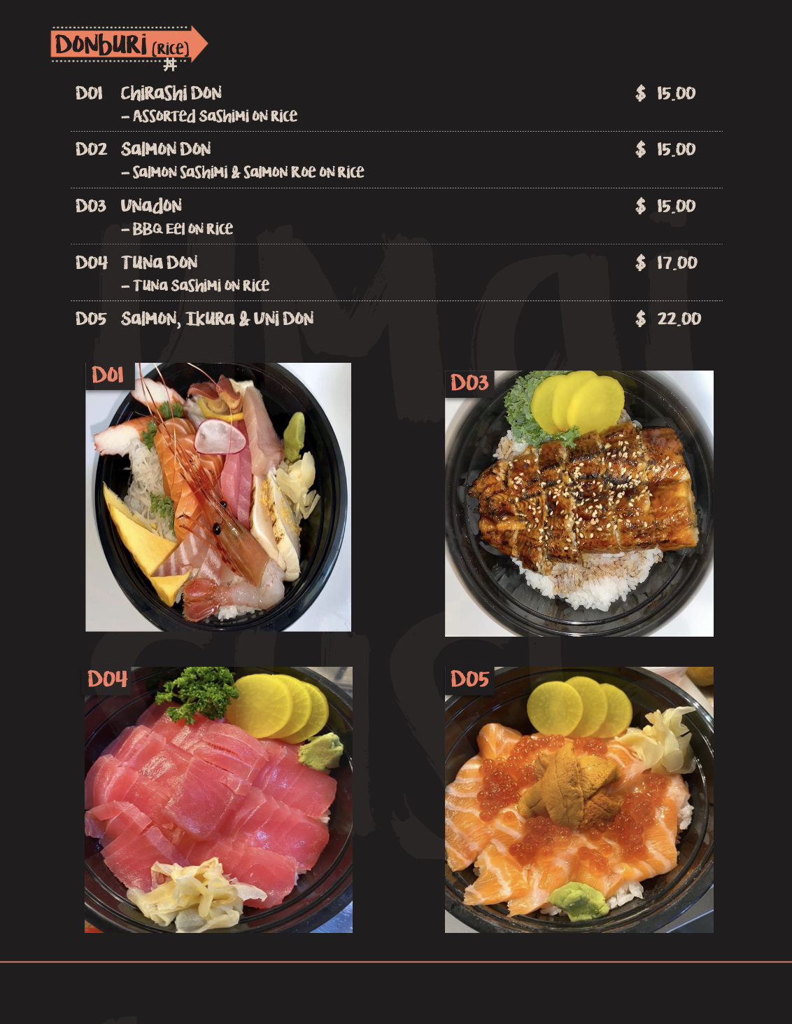 Donburi — Umai Sushi
