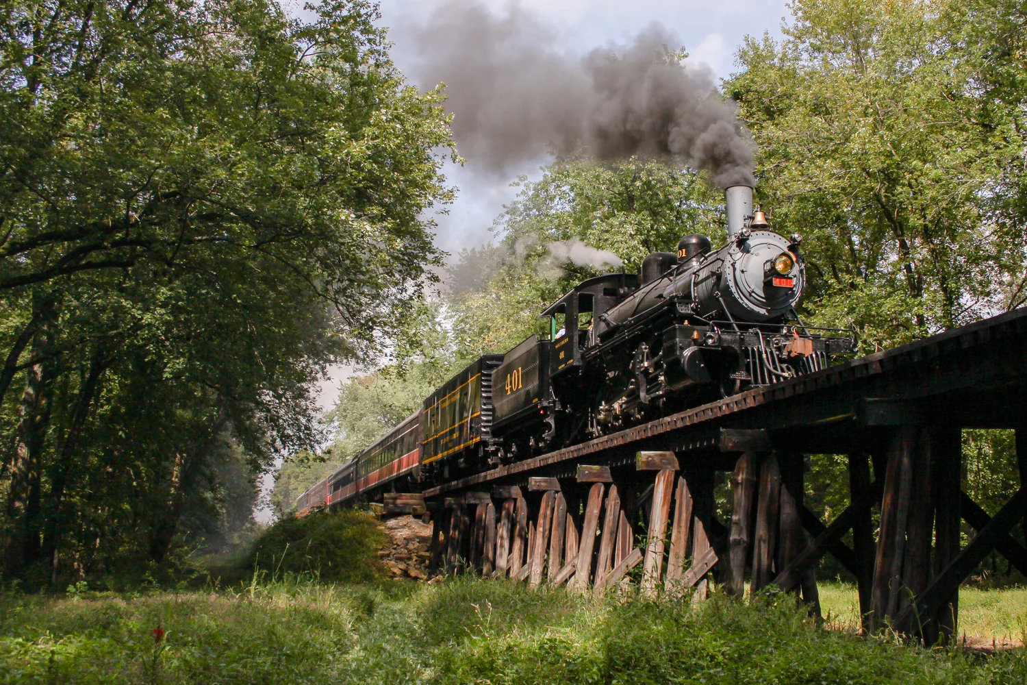 401 in steam — Monticello Railway Museum