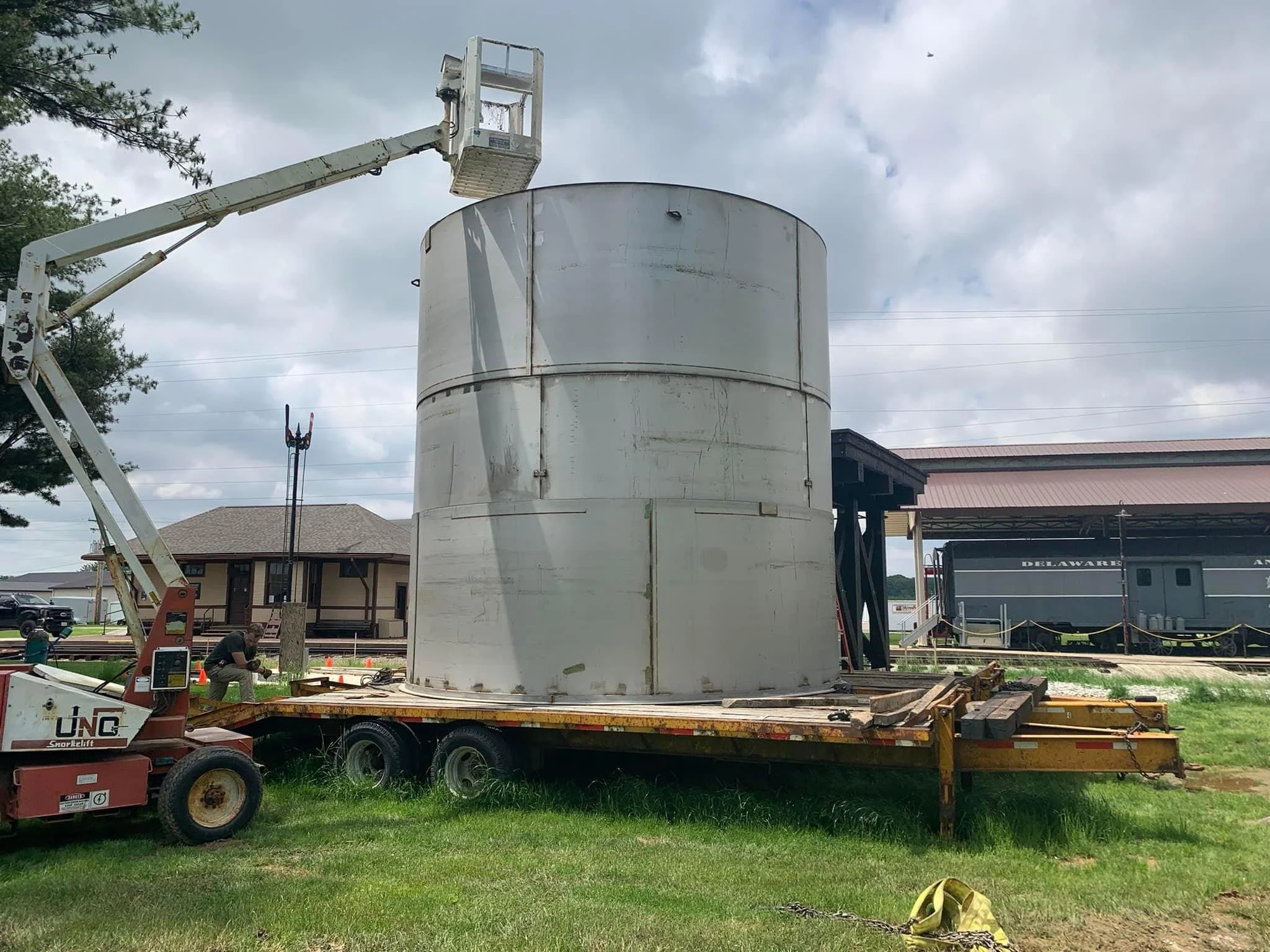 Water Tank and Building Construction — Monticello Railway Museum