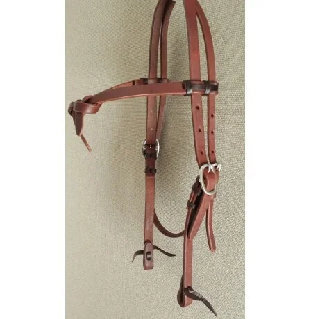 Tooled Double Ear Ranch Headstall — Dale Chavez Saddlery
