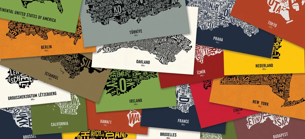 designerDad Typographic Maps — Ozan Berke Studios