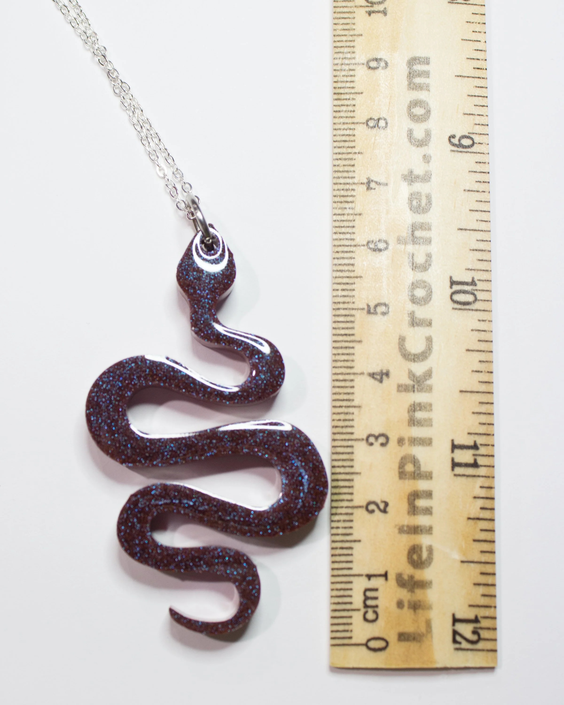 Holographic Red Snake Necklace — Life In Pink