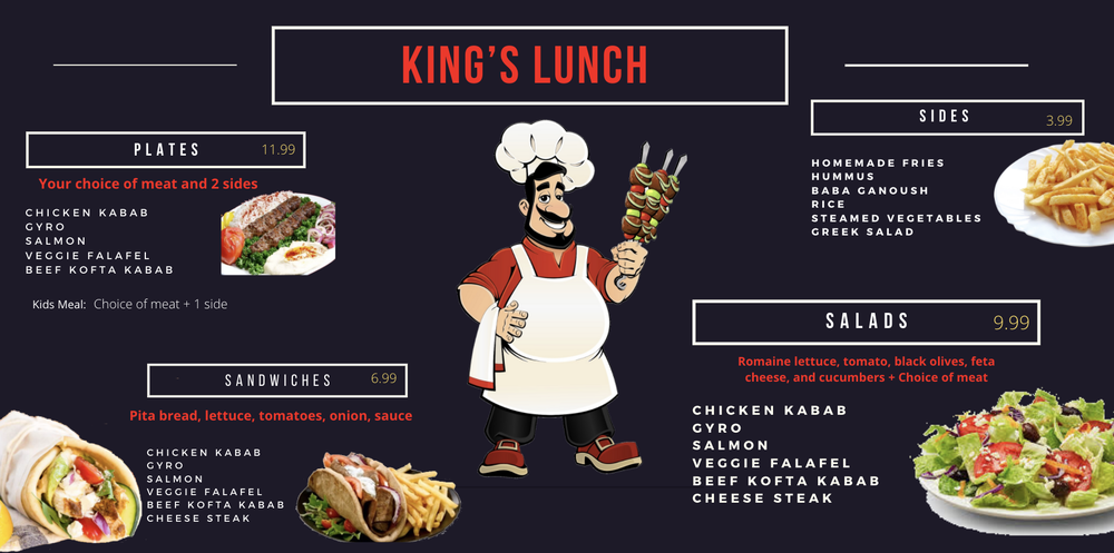 Menu — King Kabab