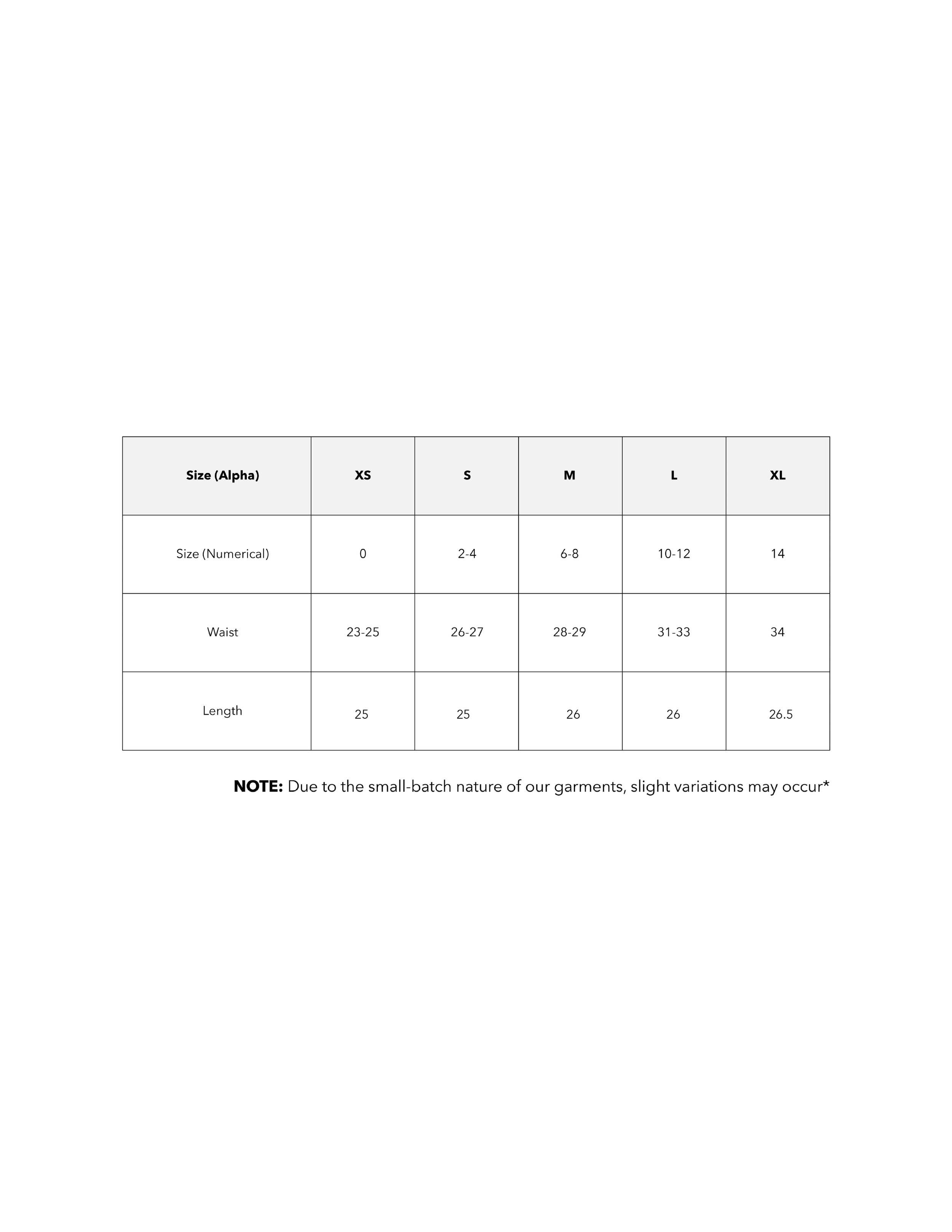 Size Guide — Knitwrth