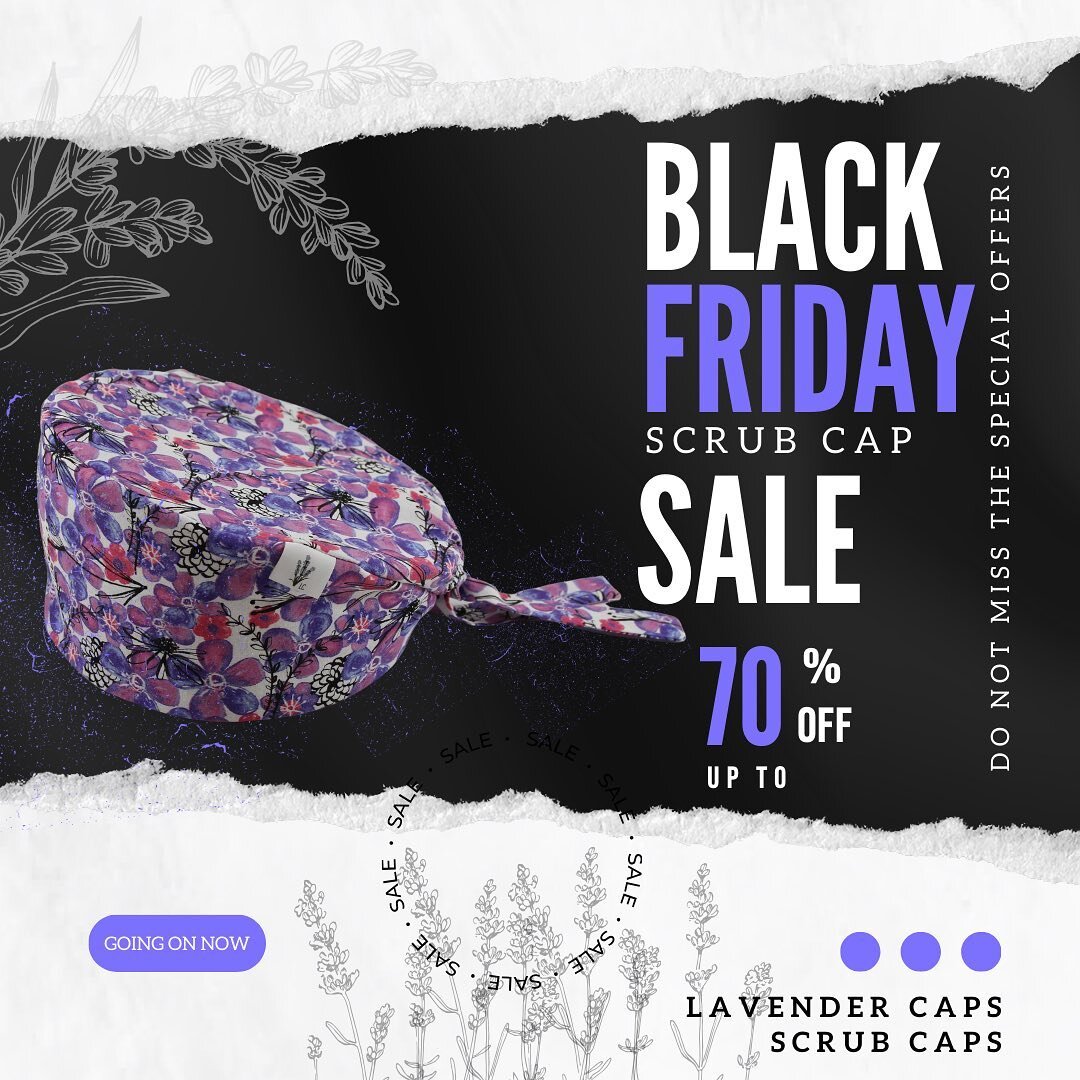 Lavender Caps I Scrub Caps