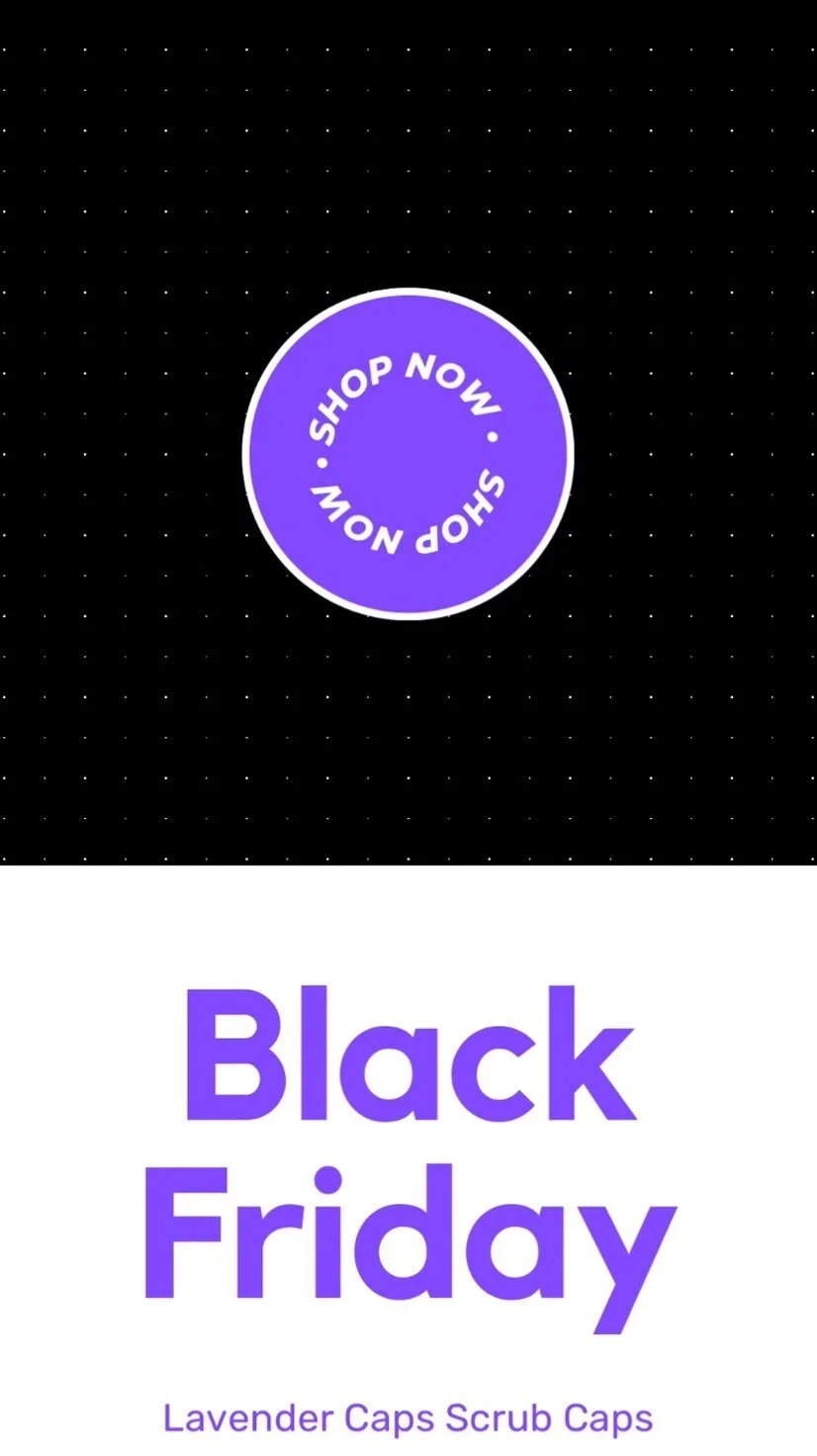 Lavender Caps I Scrub Caps