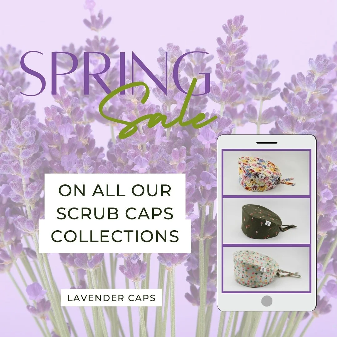 Lavender Caps I Scrub Caps