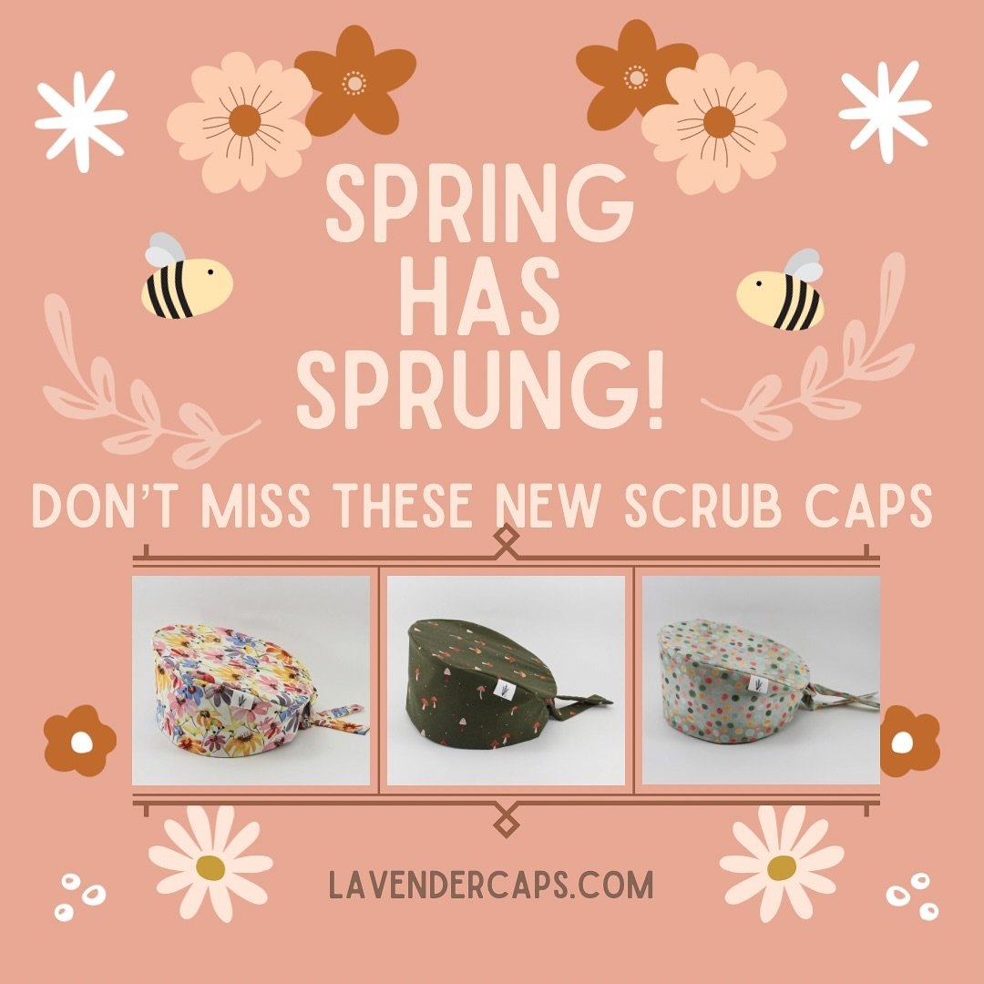 Lavender Caps I Scrub Caps