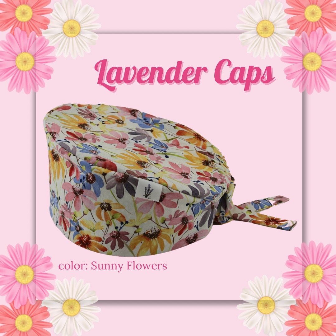 Lavender Caps I Scrub Caps