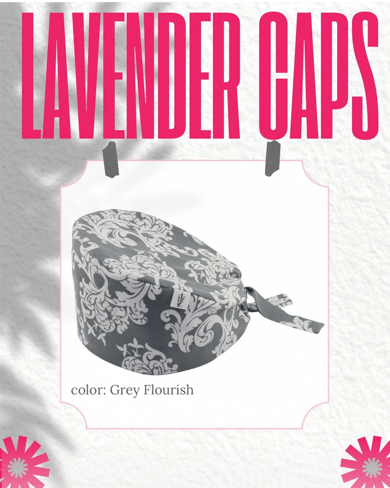 Lavender Caps I Scrub Caps