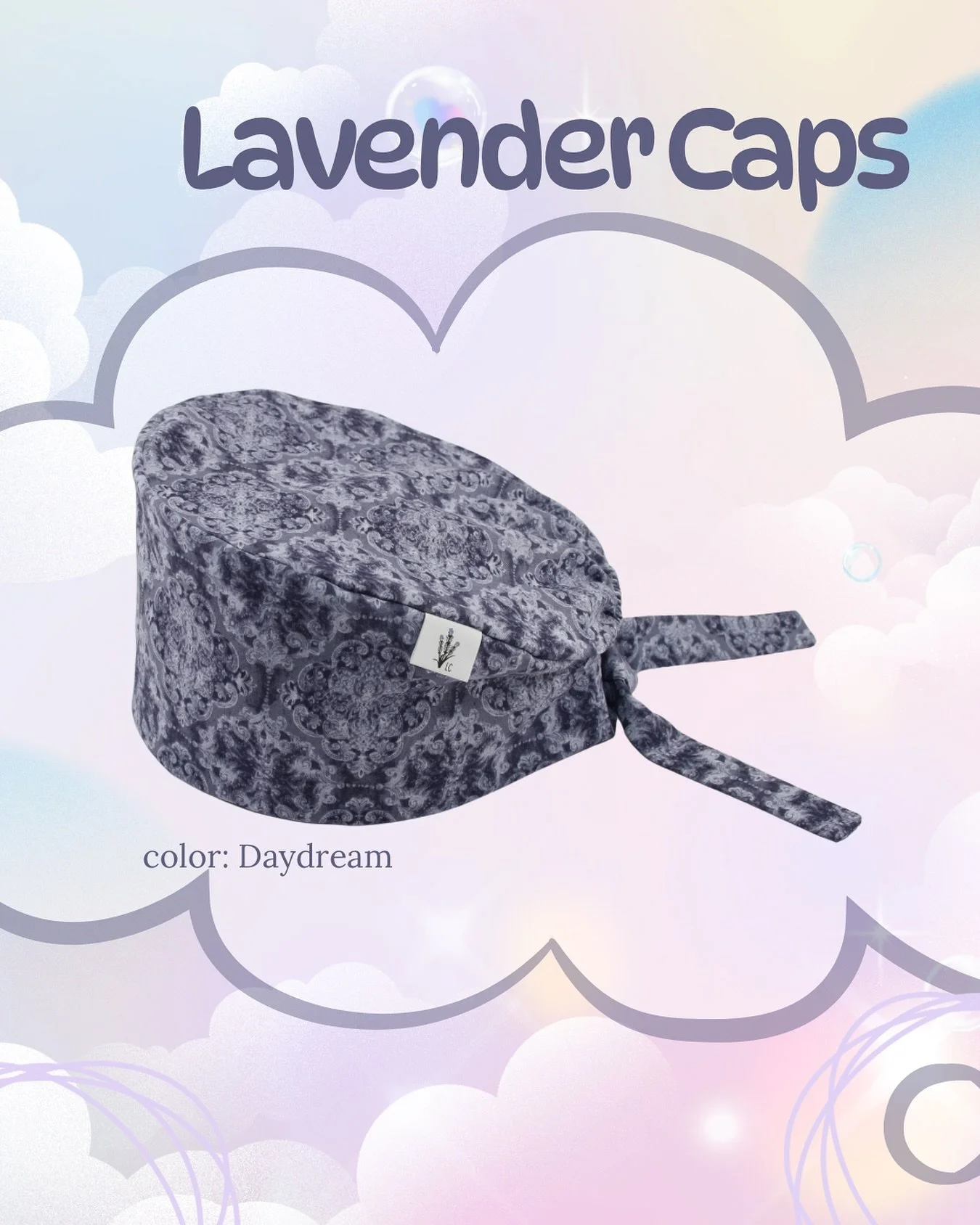 Lavender Caps I Scrub Caps