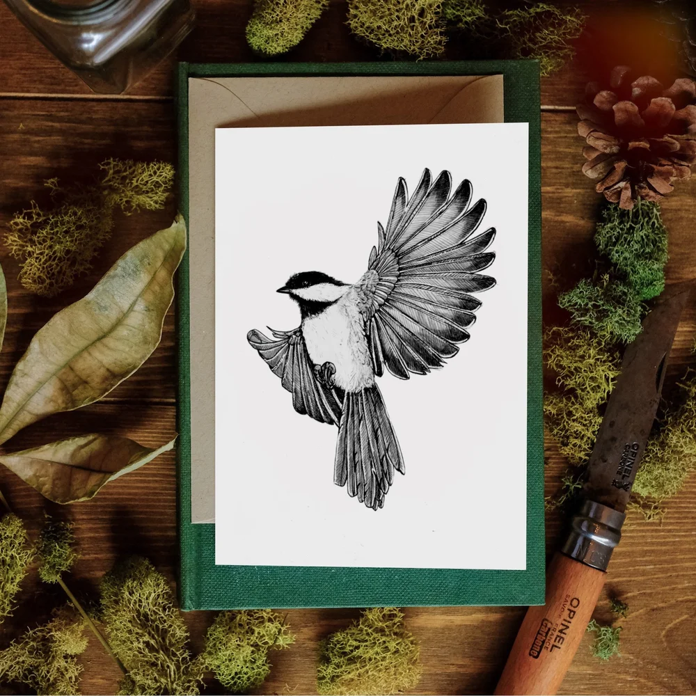 Chickadee Tattoo Drawing