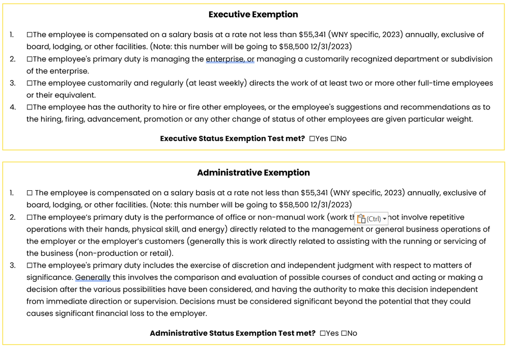 Exempt vs. Non-Exempt Status — Ally HR Partners