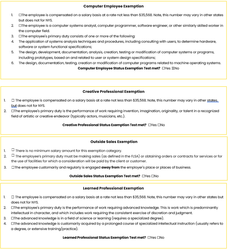 Exempt vs. Non-Exempt Status (Updated for 2026) — Ally HR Partners