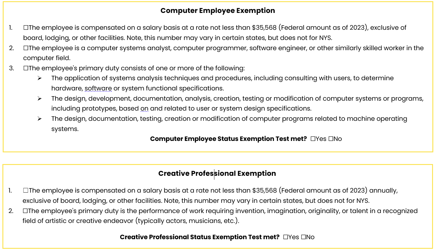 Exempt vs. Non-Exempt Status — Ally HR Partners
