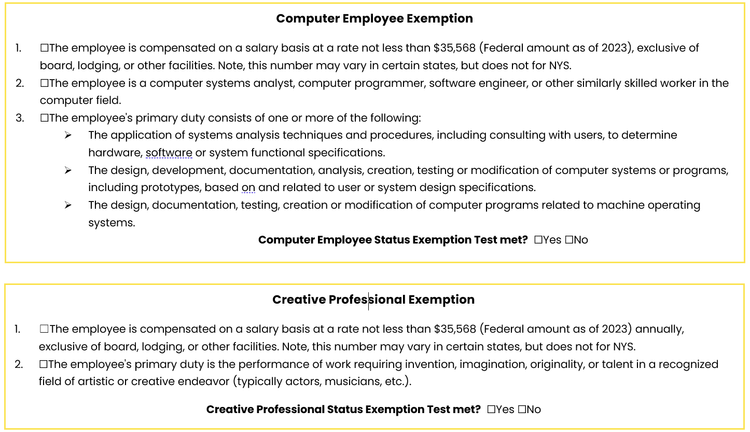 Exempt vs. Non-Exempt Status (Updated for 2024) — Ally HR Partners
