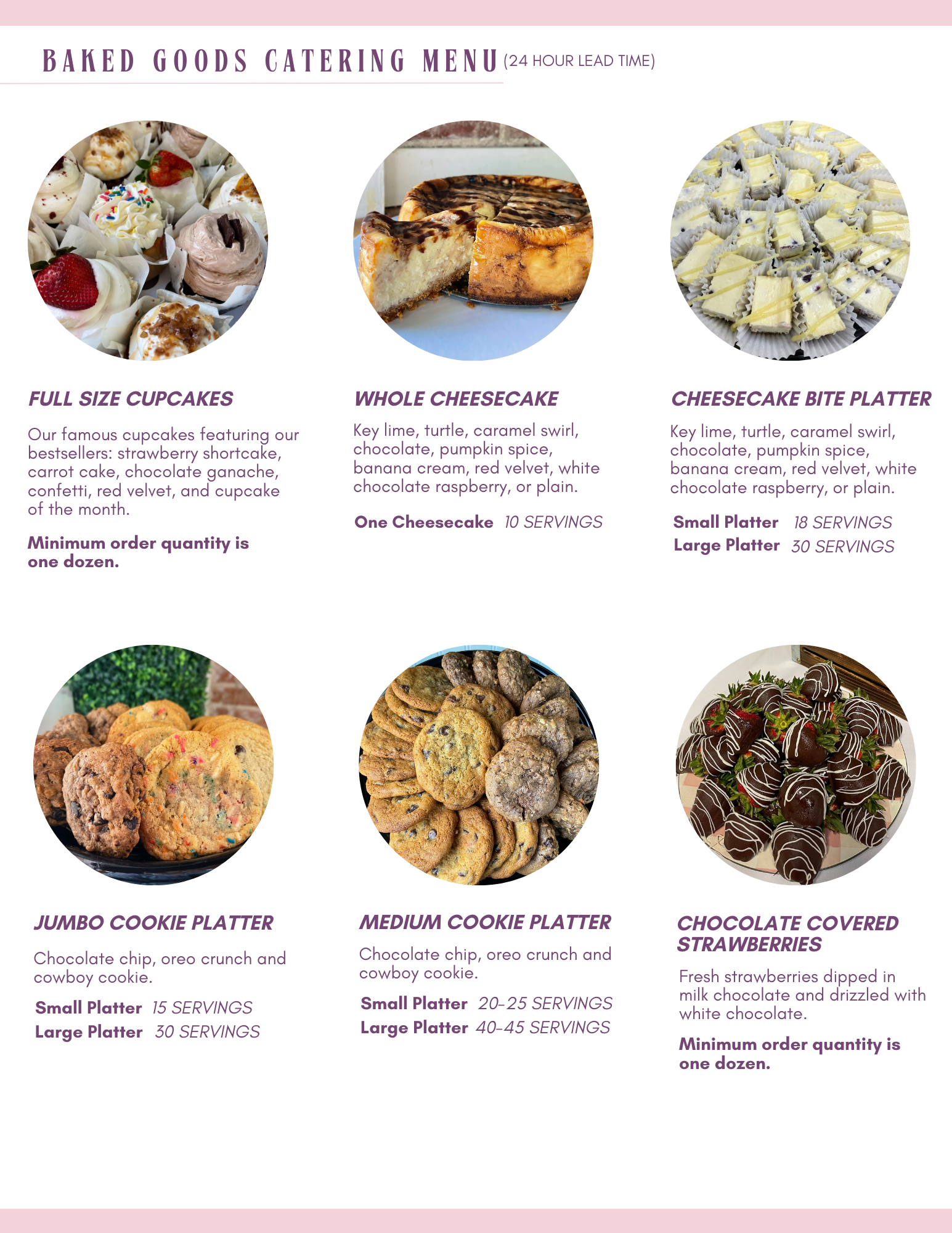 Catering Menu Brochure — Rosé Café