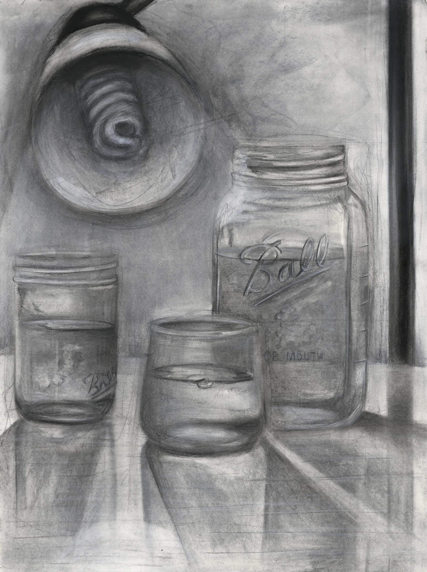 Mason Jar Pencil Drawing