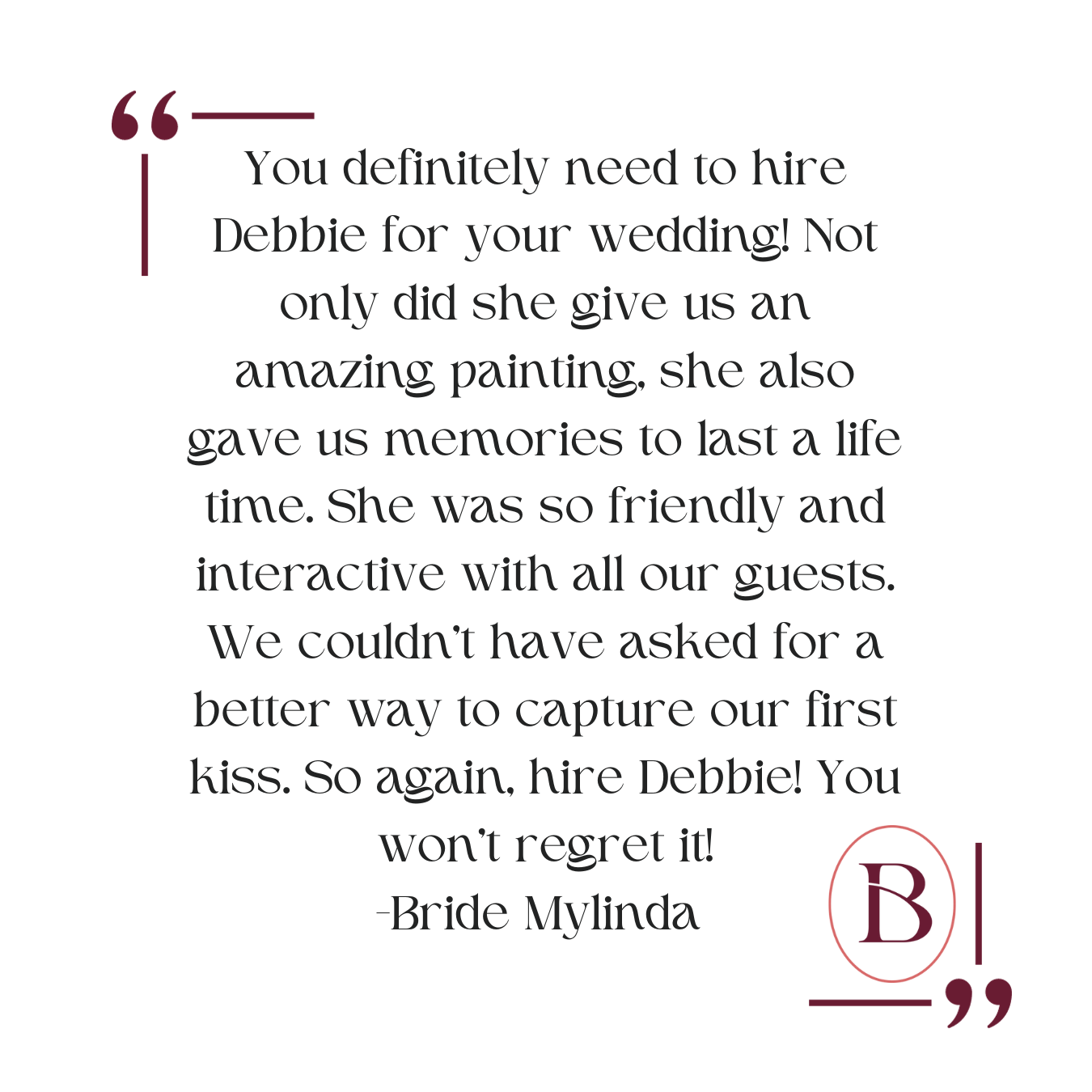 Live Wedding Painting — Debbie Bowman Art