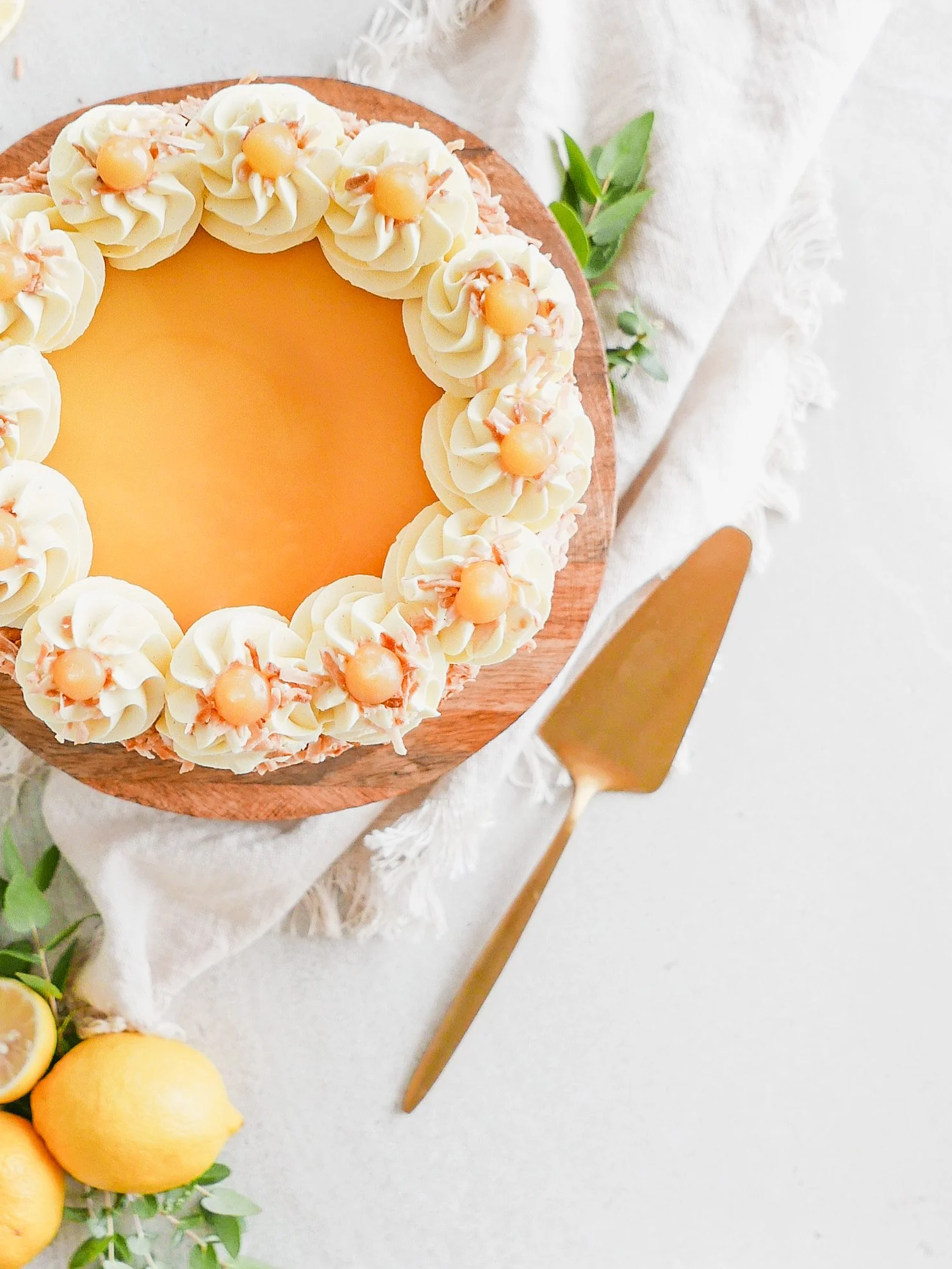 Lemon Curd Filled Coconut Cake — Barker's Professional