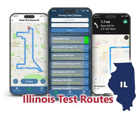 Illinois Road Test Routes – #1 SOS Route App